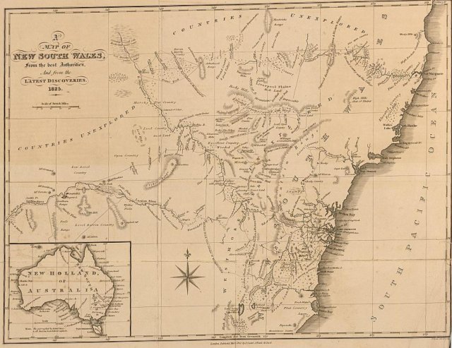 Map of NSW, 1825 courtesy of the National Library | A History of ...